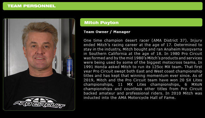 Pro Circuit Race Team ~Team Personnel